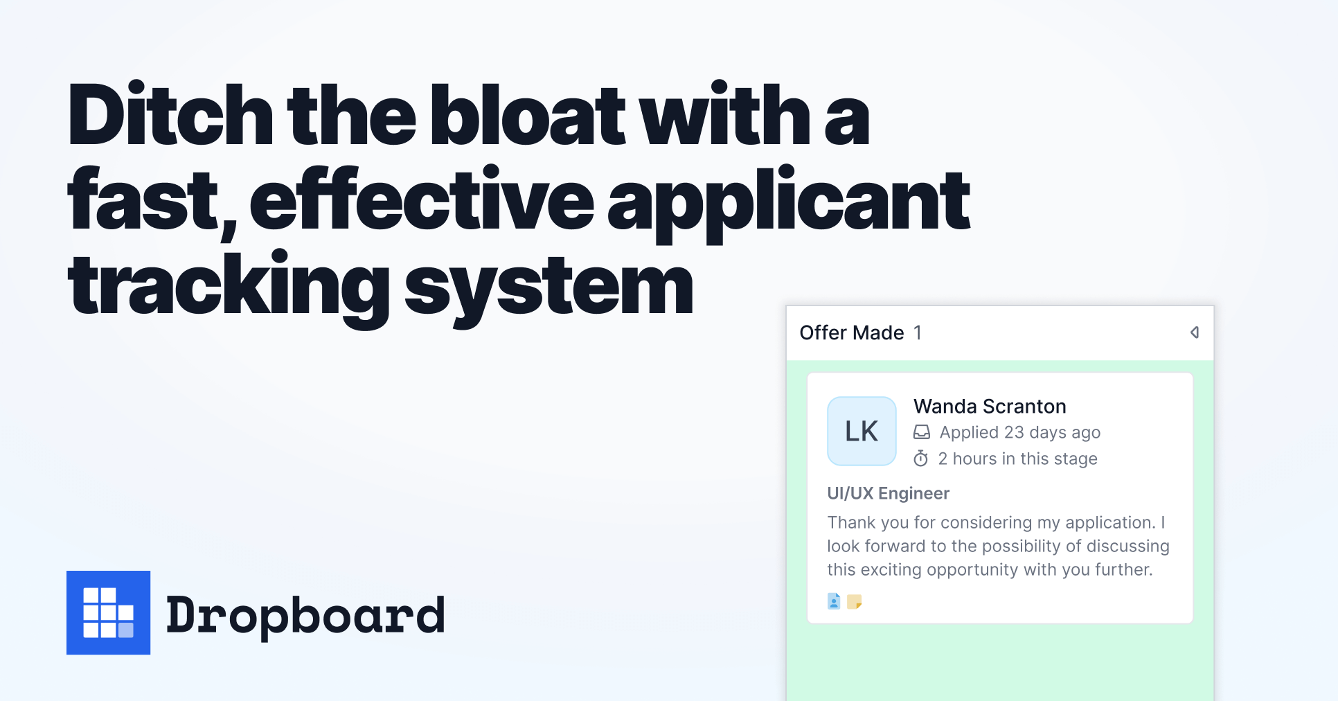 Applicant Tracking System software | Dropboard