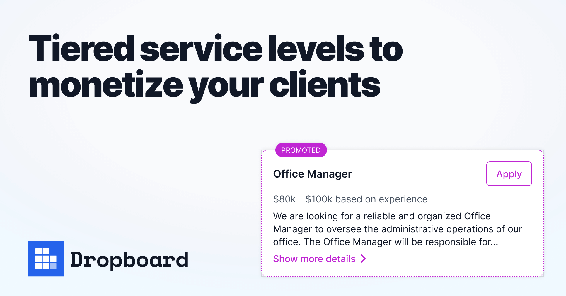 Collect payments from your clients | Dropboard